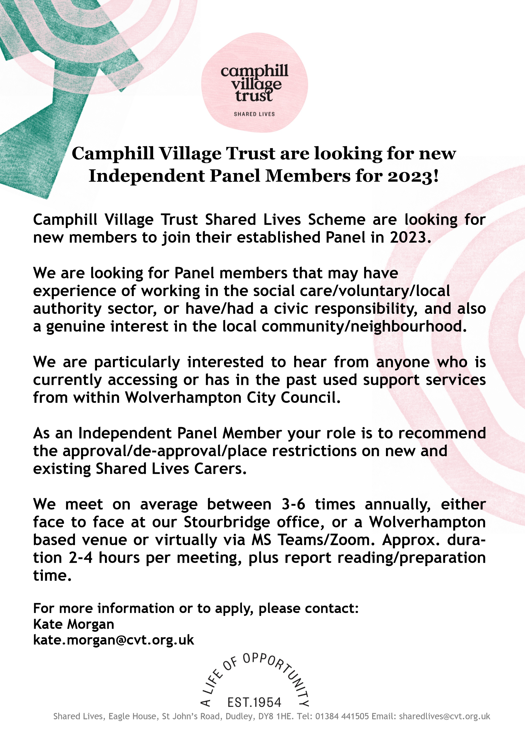Camphill VIllage Trust – Independent Panel Members | Wolverhampton ...